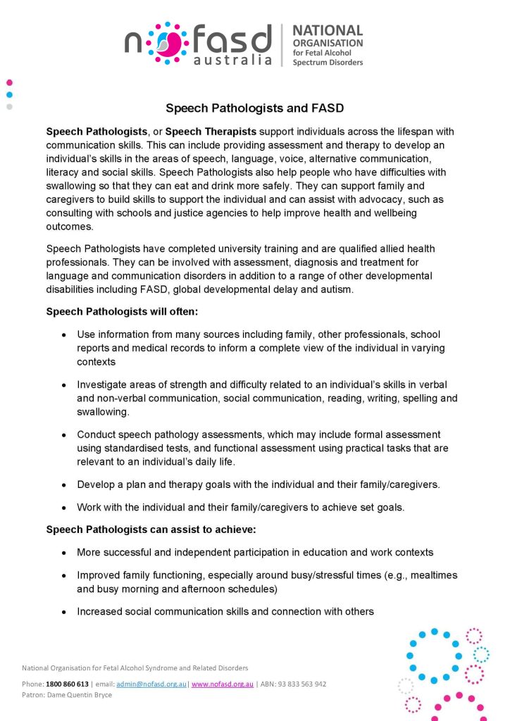 For Individuals with FASD - NOFASD Australia