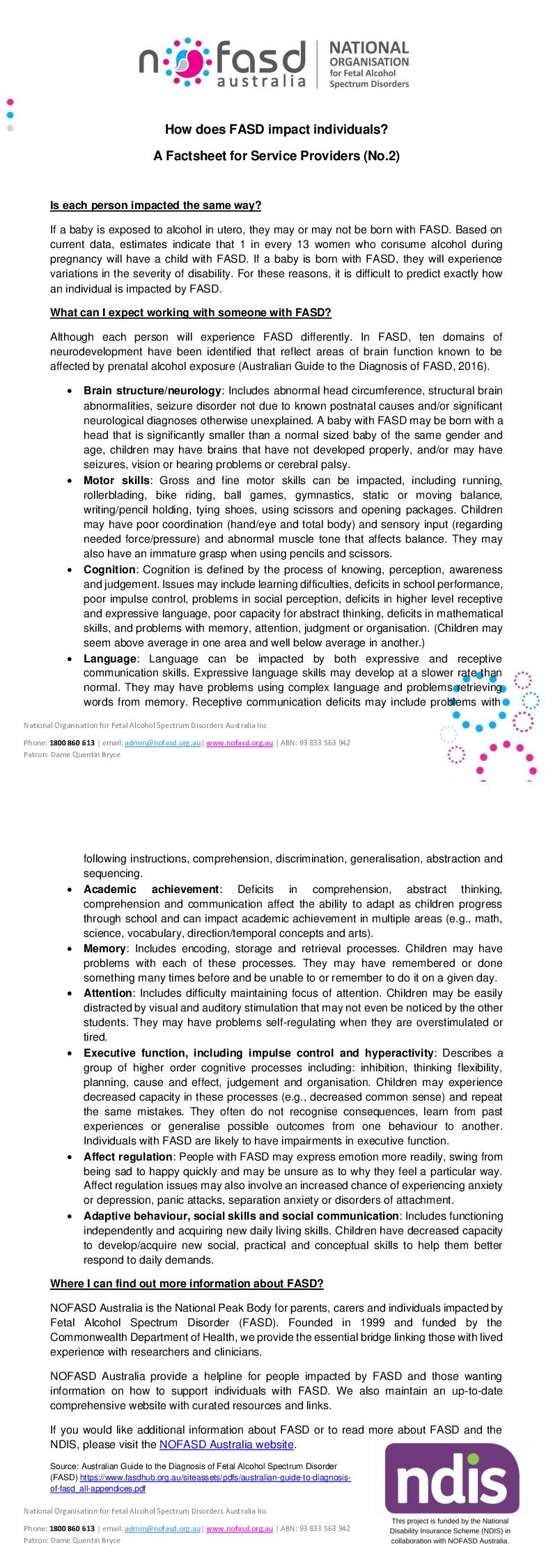 For Service providers & Allied Health professionals - NOFASD Australia