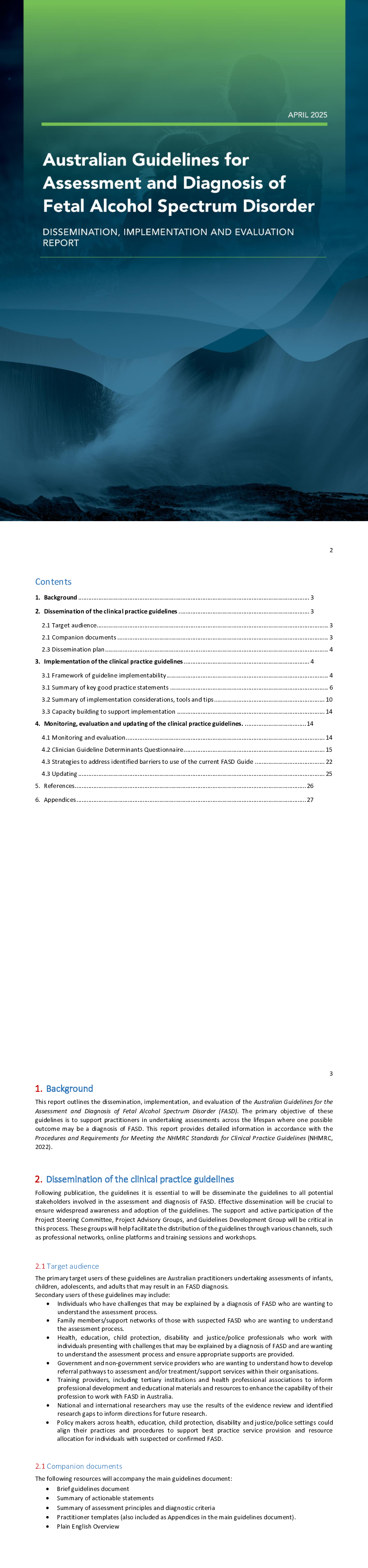 Guidelines for Assessment and Diagnosis of FASD - NOFASD Australia