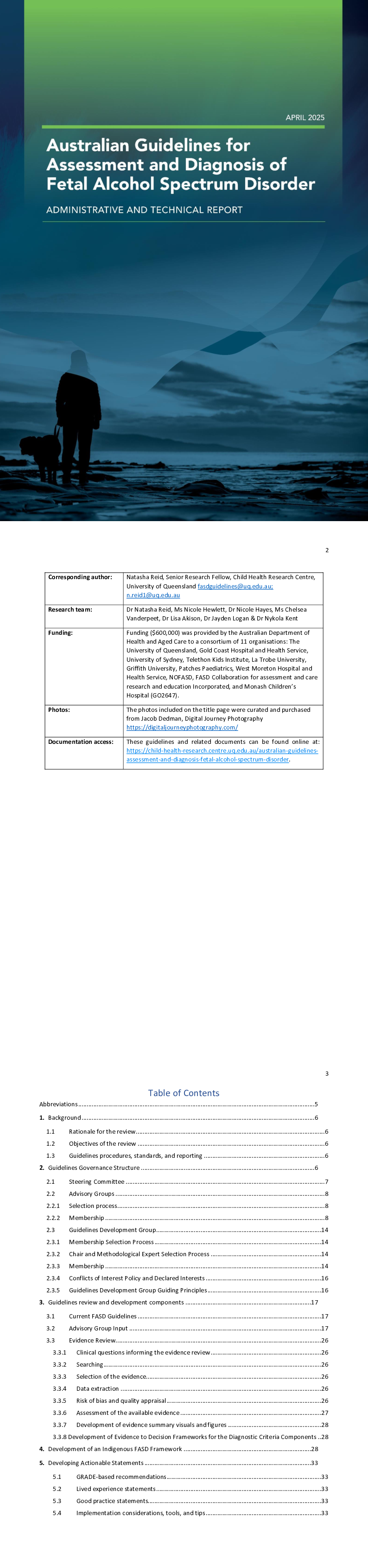 Guidelines for Assessment and Diagnosis of FASD - NOFASD Australia